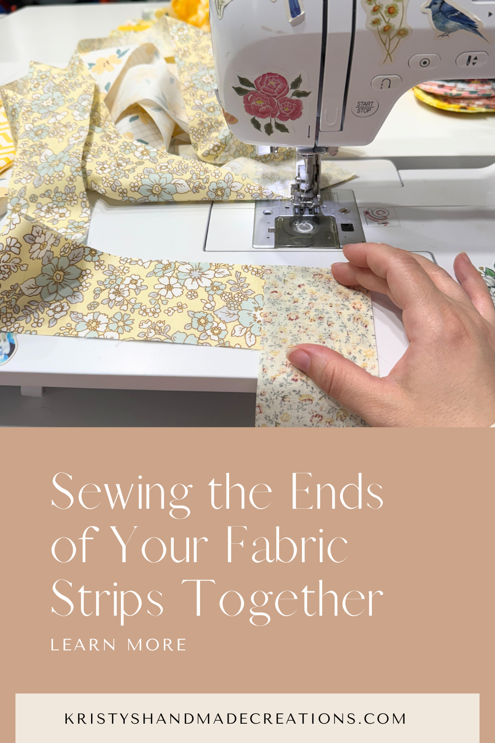 Sewing the Ends of Your Fabric Strips Together - Kristy's Handmade ...