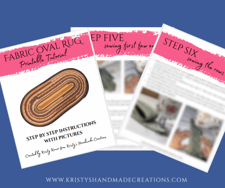 Oval Fabric Rug Printable Tutorial - Kristy's Handmade Creations