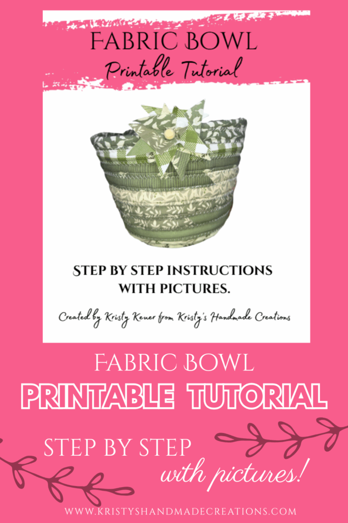 Printable Fabric Bowl Tutorial - Kristy's Handmade Creations