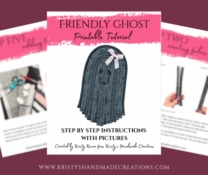 Friendly Ghost Door Hanger Printable Tutorial - Kristy's Handmade Creations